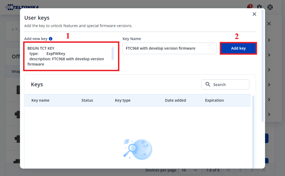 FTC968 User Key - Teltonika Telematics Wiki