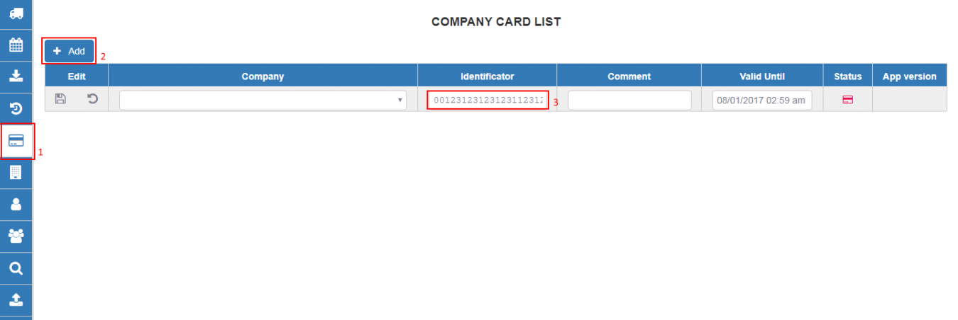 WEB Tacho Company Card management - Teltonika Telematics Wiki