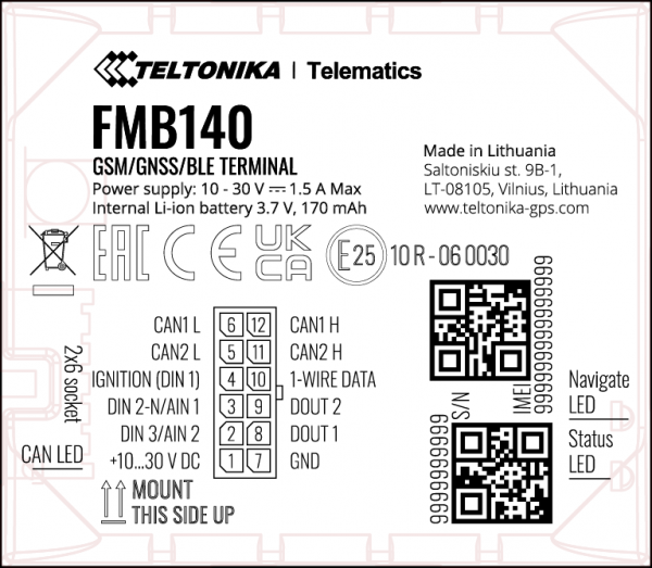 FMB140 Product Change Notifications - Teltonika Telematics Wiki