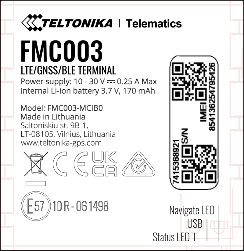 FMC003 Product Change Notifications - Teltonika Telematics Wiki