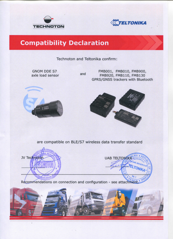 Technoton GNOM DDE/DP S7 Axle Load Sensors - Teltonika Telematics Wiki