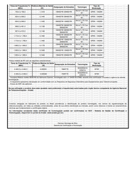 TAT141 Anatel certificate - Teltonika Telematics Wiki