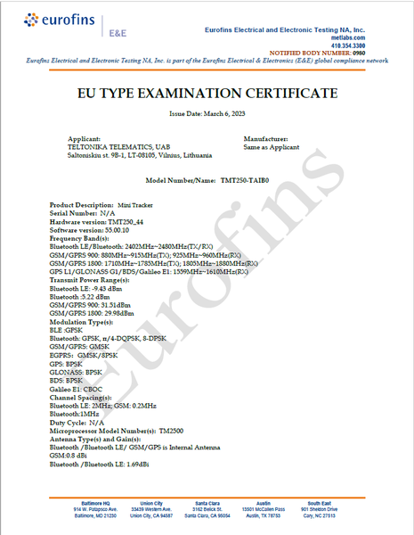 TMT250 CE RED - Teltonika Telematics Wiki