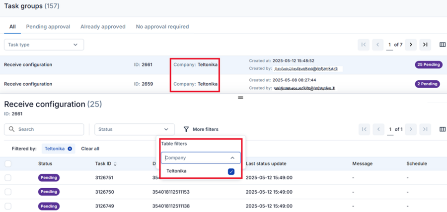 Task Groups - Teltonika Telematics Wiki