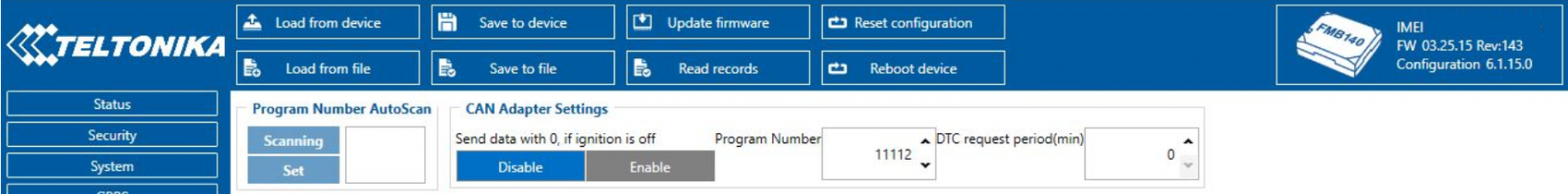 FMB140 autoscan feature instructions - Teltonika Telematics Wiki