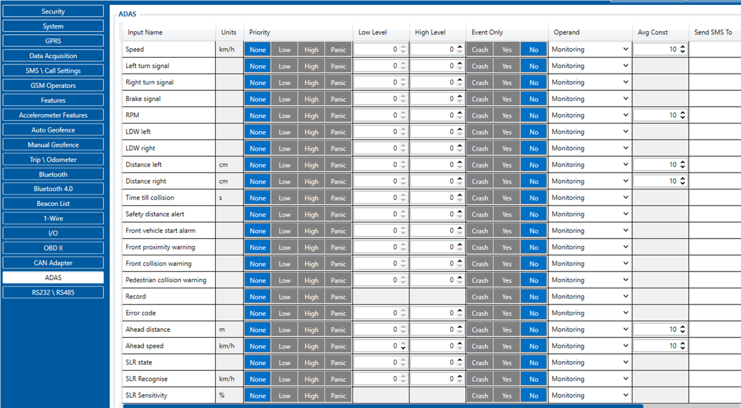 ADAS Configuration - Wiki Knowledge Base | Teltonika GPS